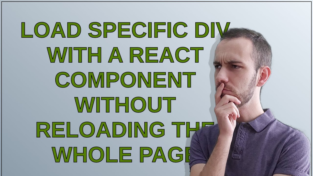 Load specific DIV with a react component without reloading the whole page