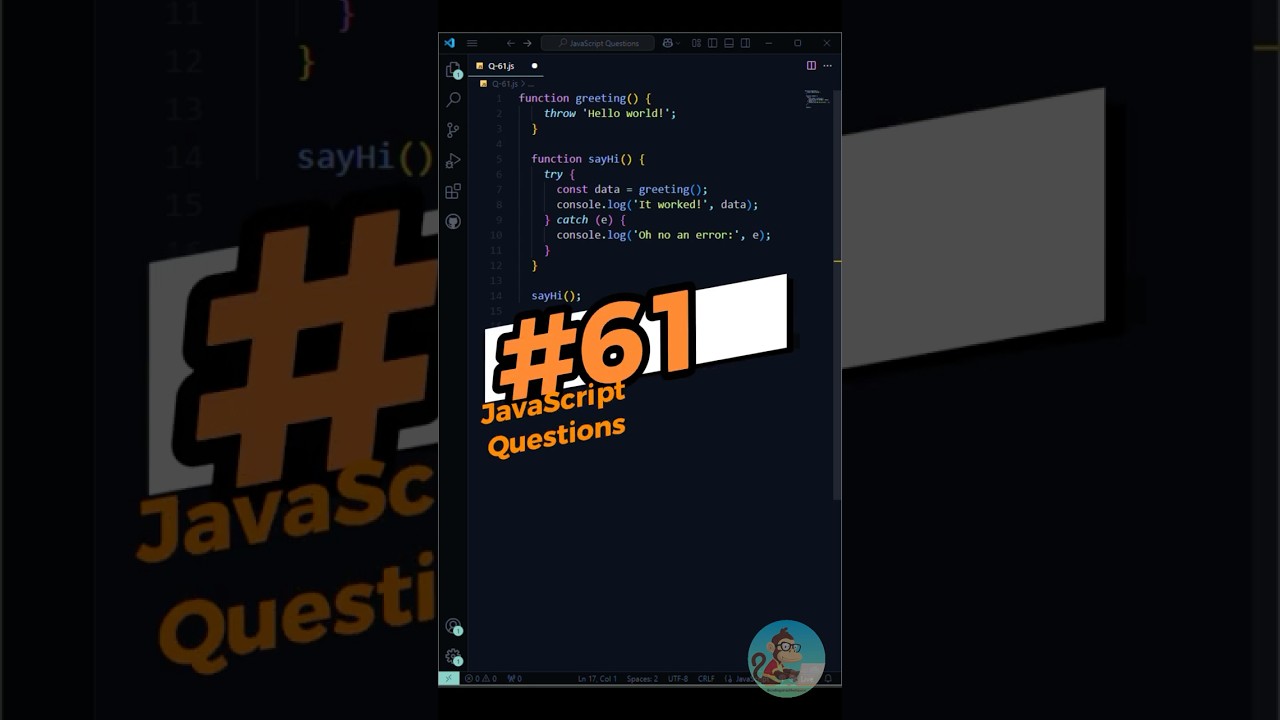 Q61 : JavaScript Questions Series #coding #webdevelopment #codingsimplifiedspace #javascripttutorial