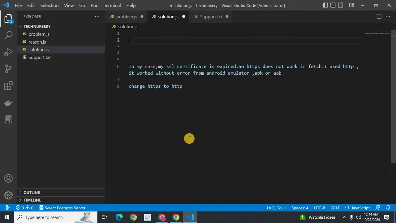 TypeError Network request failed react native fetch api call postman but android emulator,apk or aab
