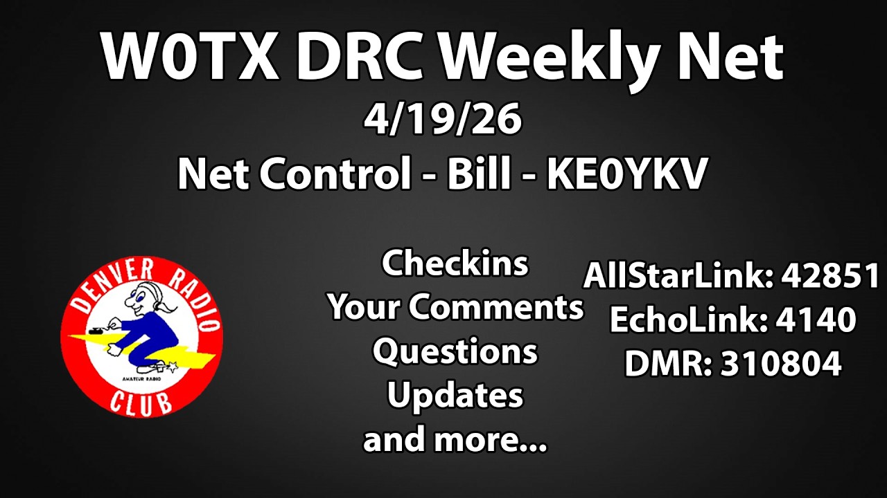 W0TX DRC Weekly Net 4/19/26