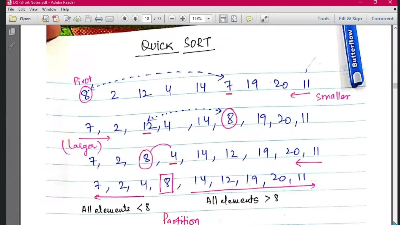 Module 5 : QUICK Sort Working | Sorting Algorithms | DATA STRUCTURES