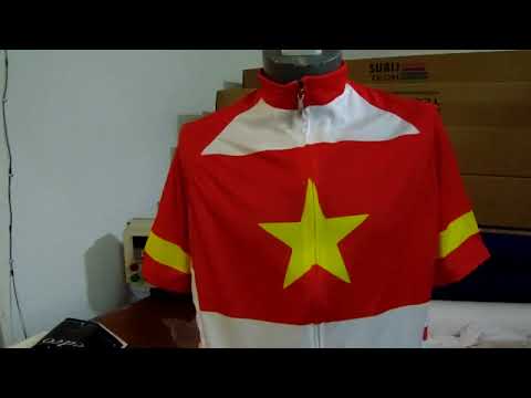 vietnam bike jersey, vietnamese flag cycling shirt by Bikingthings.com