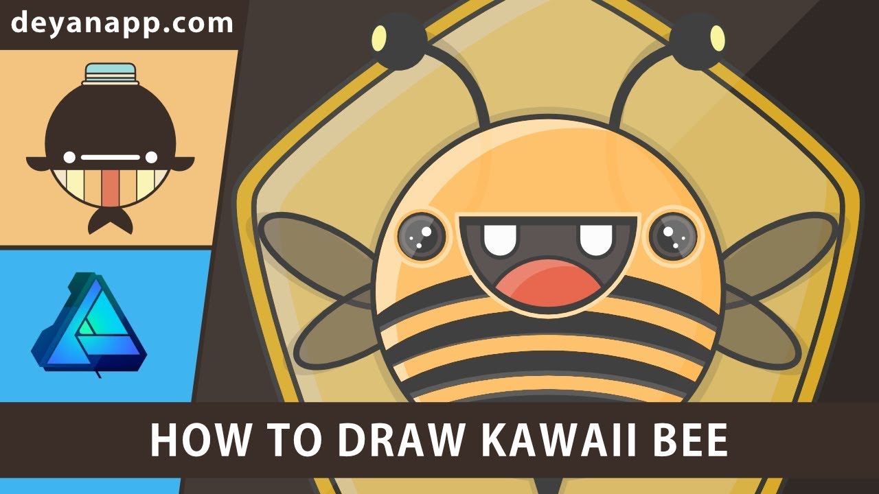 Let's draw cute vector bee in Affinity Designer