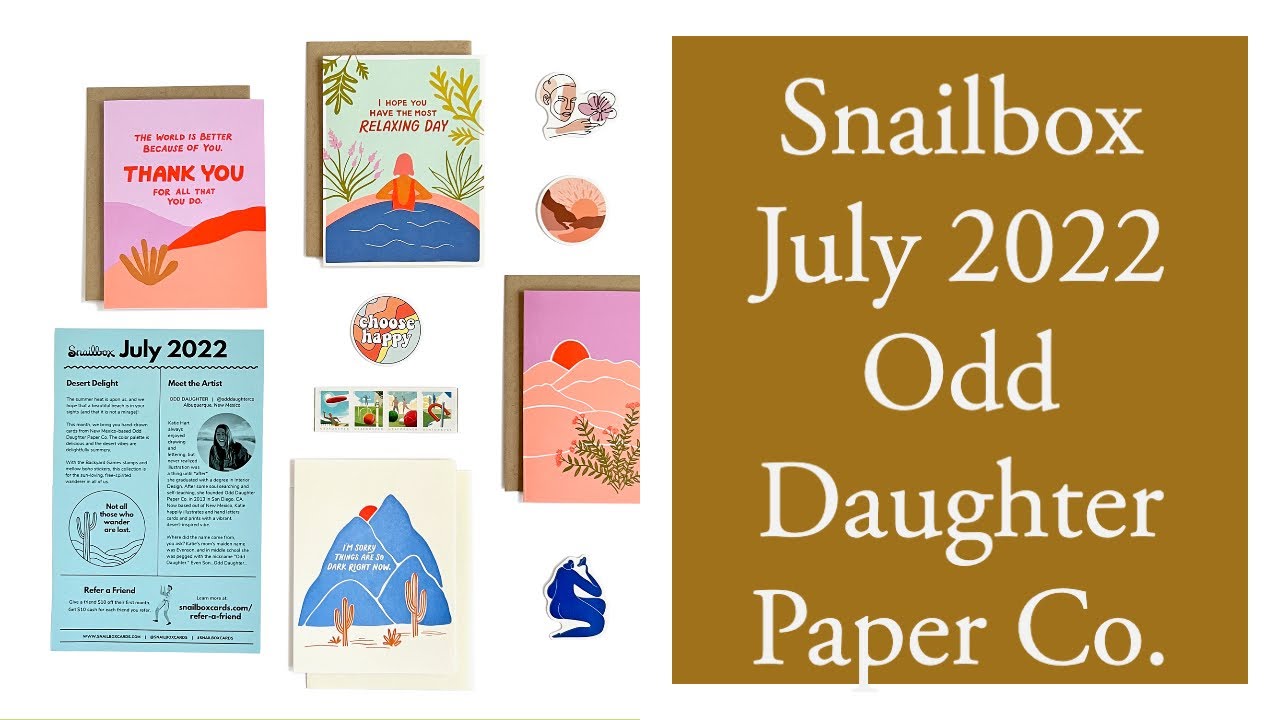SnailBox July 2022 - Odd Daughter Paper Co.