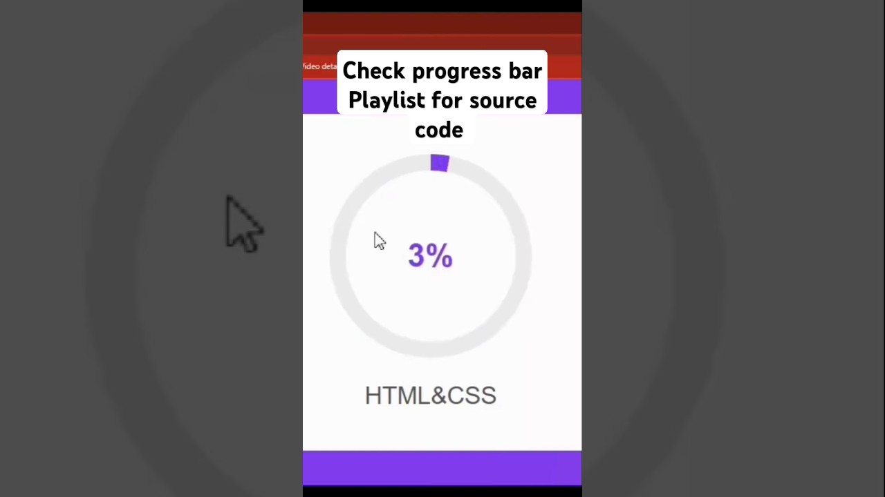 How to make circular progress bar using HTML CSS and JavaScript