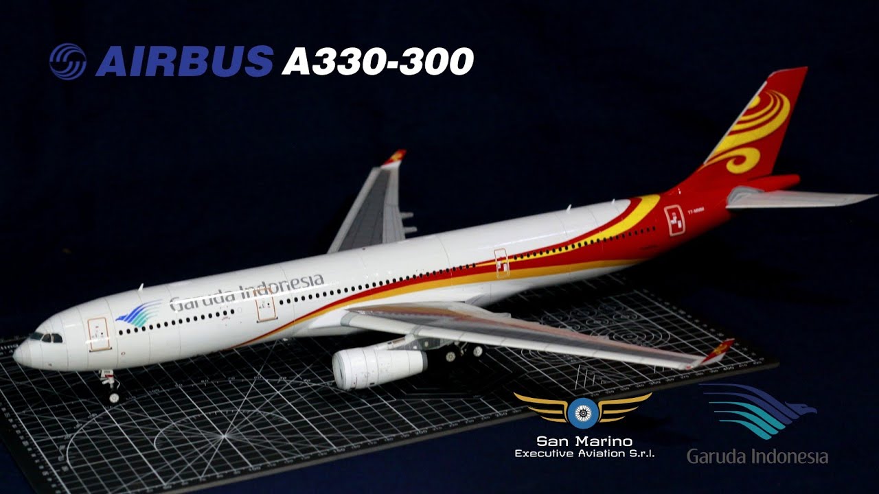 AIRBUS A330-300 SAN MARINO EXECUTIVE AVIATION - GARUDA INDONESIA | PAPERCRAFT 1/120 PCIG
