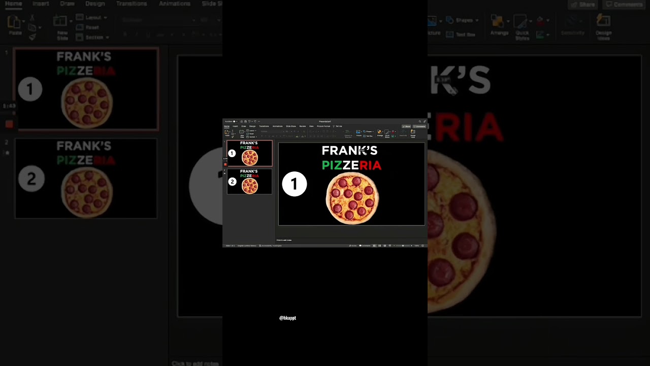 #powerpoint về pizza 🍕🤤 #presentation #tutorial #design #fyp