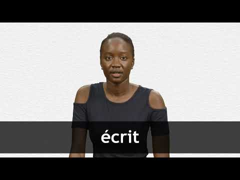 English Translation of “ÉCRIT” | Collins French-English Dictionary