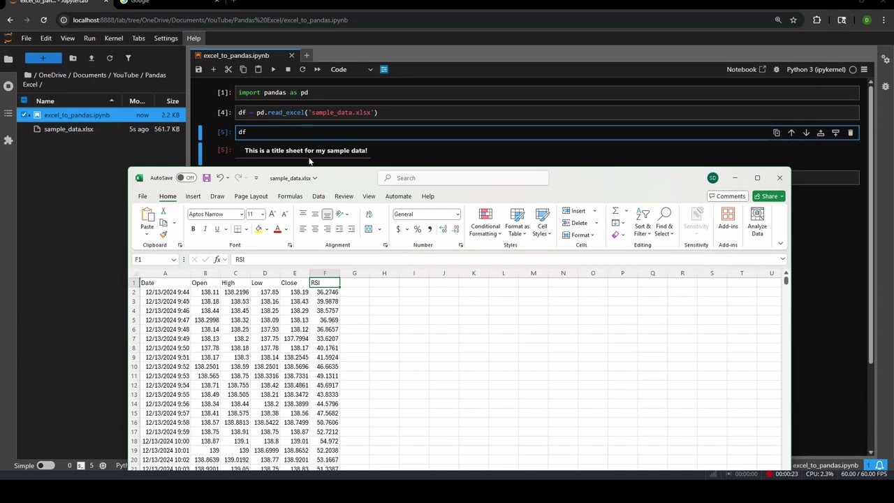 Python Pandas - Load Data from Specific Excel Sheet