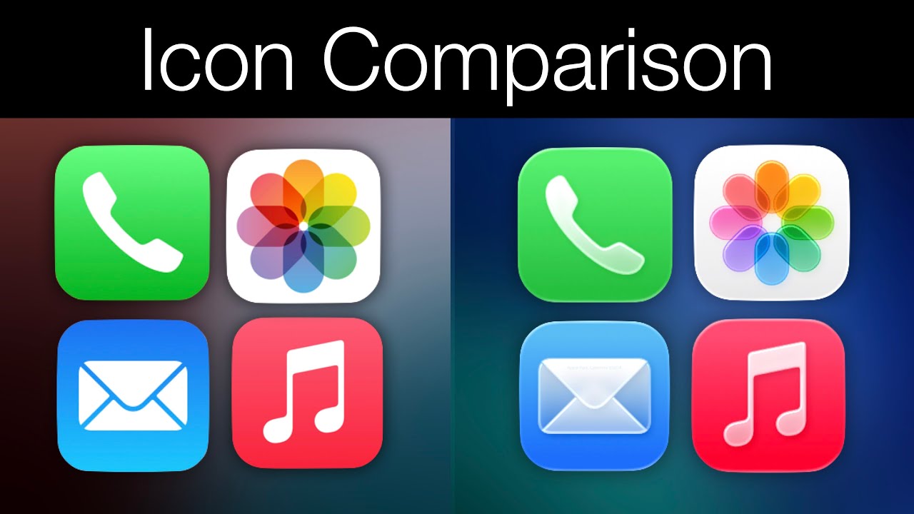 iOS 18 vs iOS 26 Beta Icons!