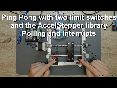 Ping Pong with the AccelStepper library and two limit switches - Polling and interrupts