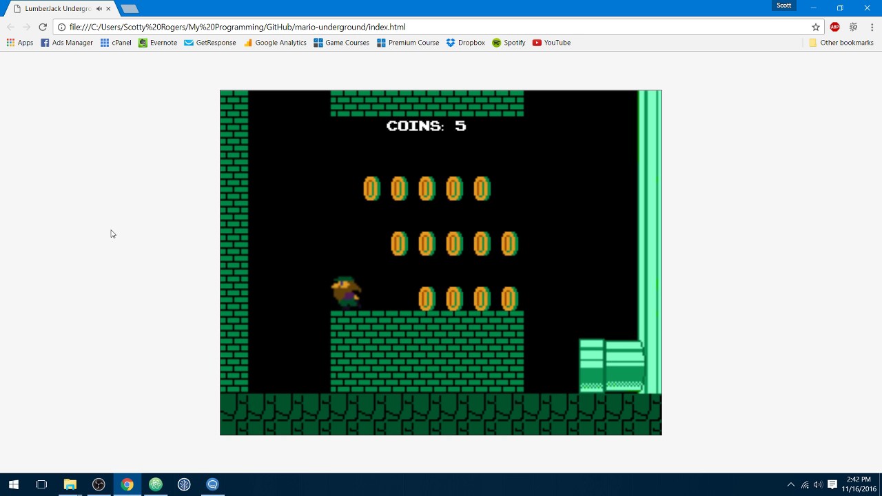 Mario Underground Demo Written in Vanilla JavaScript