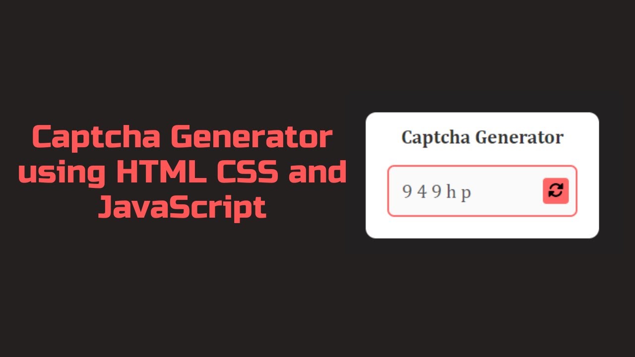 Captcha Generator using HTML CSS and JavaScript #webdeveloper #javascript #frontend #animation #html