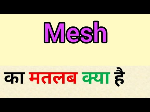Mesh meaning in hindi || mesh ka matlab kya hota hai || word meaning english to hindi