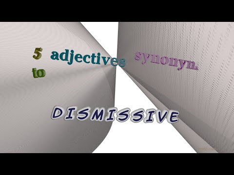 dismissive - 5 adjectives with the meaning of dismissive (sentence examples)