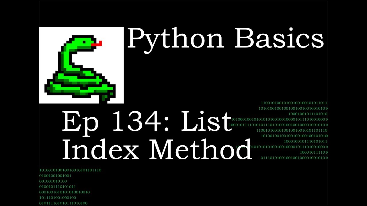 Python Basics List Index Method