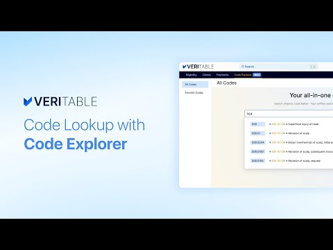 ICD-10-CM, ICD-10-PCS, HCPCS Level II, and CPT Code Lookup - Veritable Code Explorer