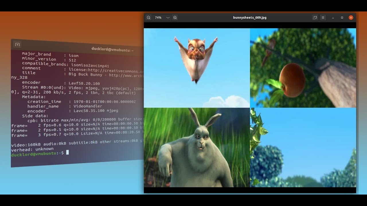 How to create thumbnail sheets for your videos in linux in 40 seconds