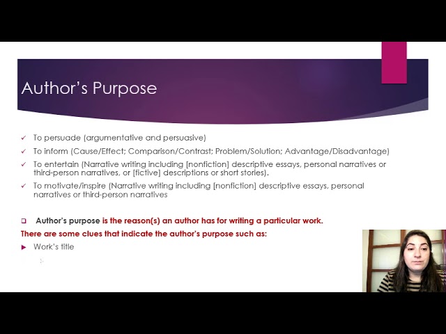 Understanding the Author's Purpose in Writing | Galaxy