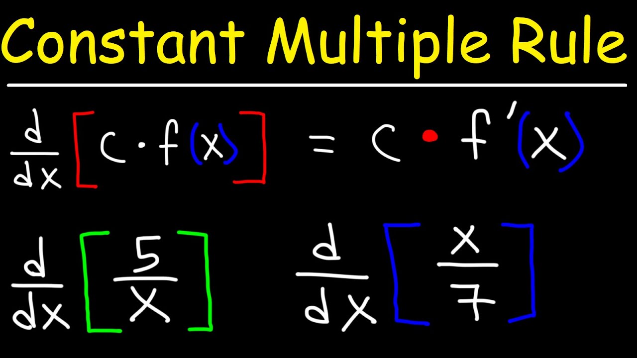 The Constant Multiple Rule For Derivatives