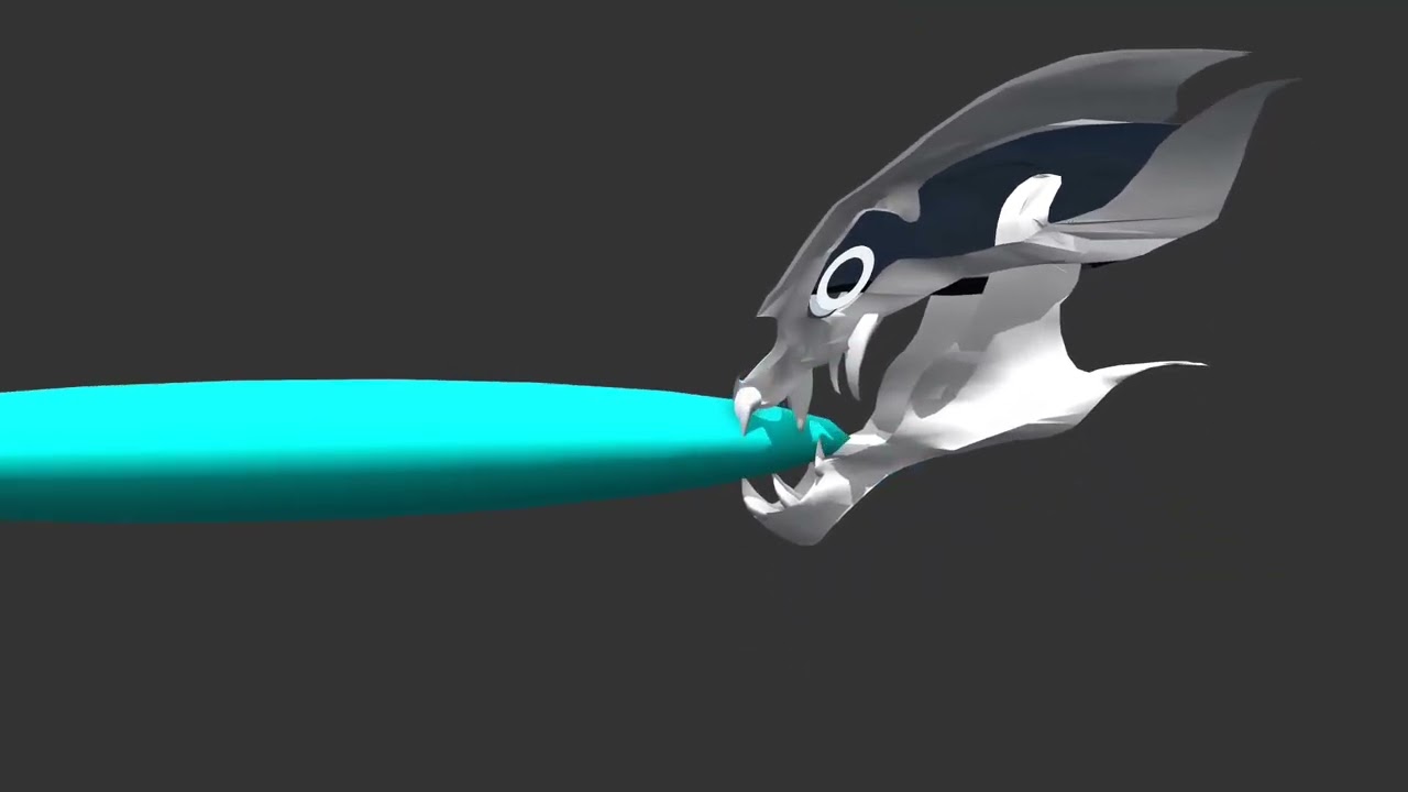 Gaster blaster test 3D animation