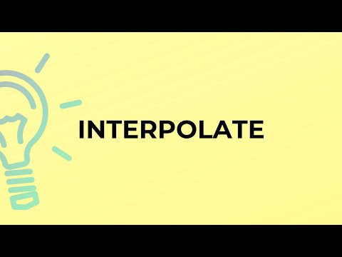 What is the meaning of the word INTERPOLATE?