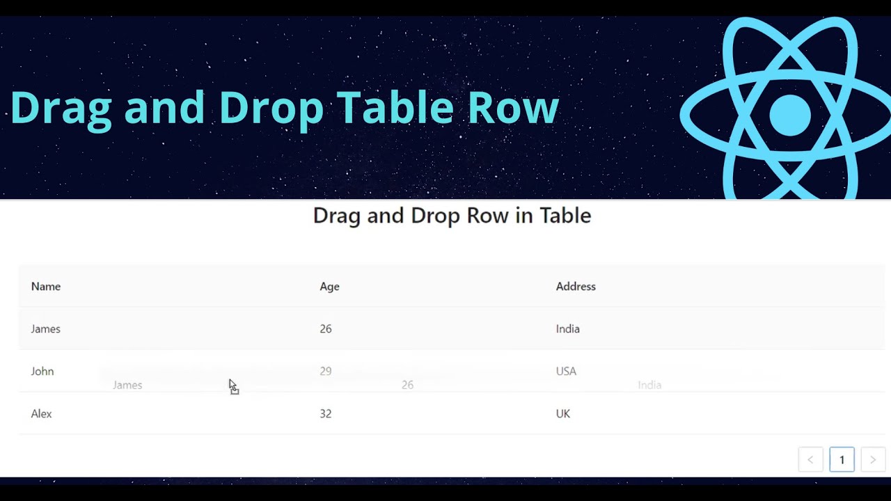 Drag and Drop Table Row in React JS