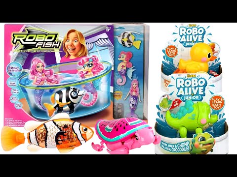 4K|NEW TOY|UNBOXING ROBO FISH|MERMAID & SEAHORSE | ROBO ALIVE JUNIOR | ASMR