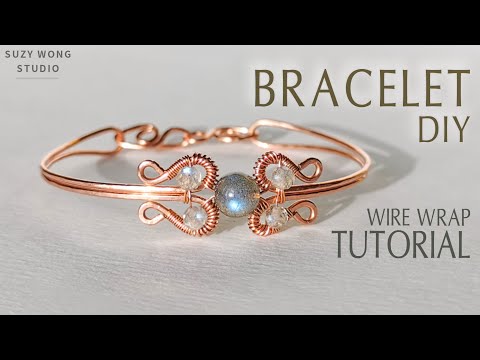 Wire Wrap Bracelet Tutorial | DIY Bracelet| Easy Bangle |DIY Jewelry |How to make