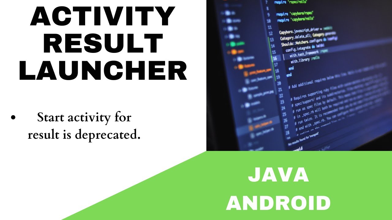 ANDROID - ACTIVITY RESULT  LAUNCHER TUTORIAL IN JAVA