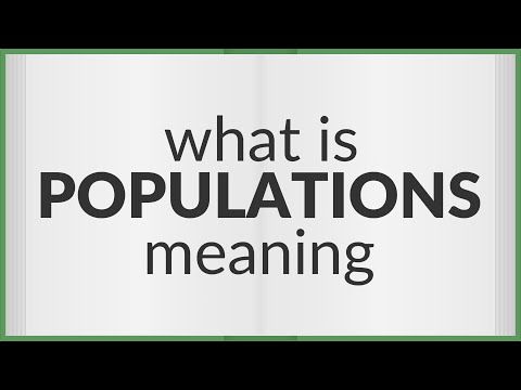 Populations | meaning of Populations