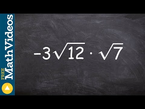 Learn how to simplify the product of square root of two numbers ex 4, -3root(12).root(7)