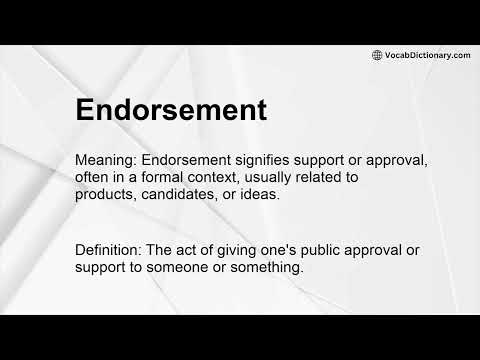 Endorsement Meaning