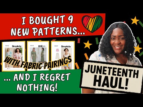 I bought 9 New Patterns...and I regret Nothing! Juneteenth Pattern Haul | Simplicity Patterns