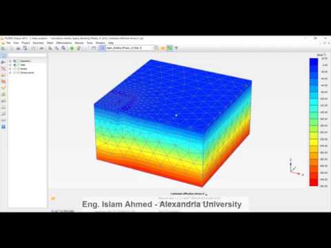 Plaxis 3D - Tutorial (1-a) - Rigid Foundation of a square building