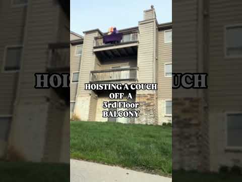 Yes, We Really Moved This Couch Off a 3rd Floor Balcony 🛋💪 Lincoln, NE BTS