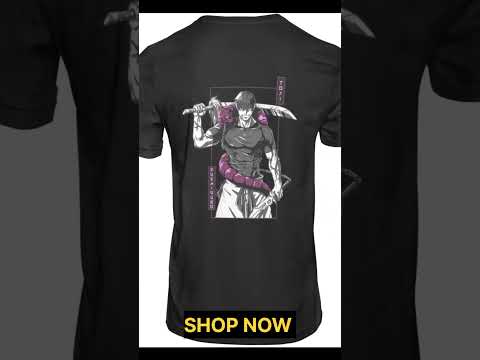 Toji fushiguro Back Printed Tshirt 👕#clothing #tshirt #fashion #anime #hangout #naruto #goku #edit