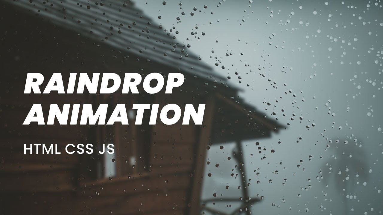Realistic Raindrops Effect with Canvas and Rainyday.js | Jquery Plugins
