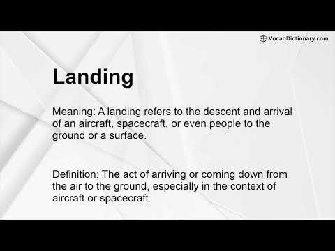 Landing Meaning