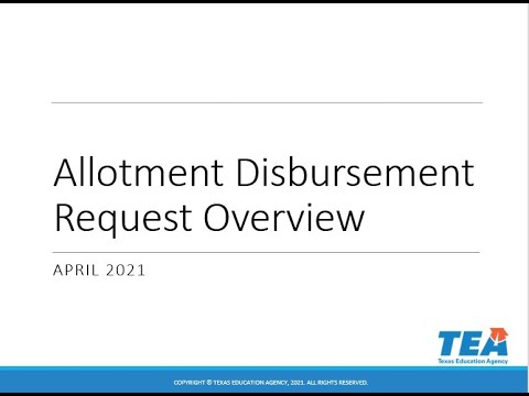 Disbursement Request Overview
