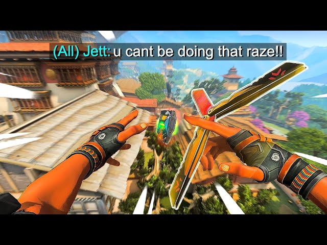 Raze's advanced movement with abilities in Valorant