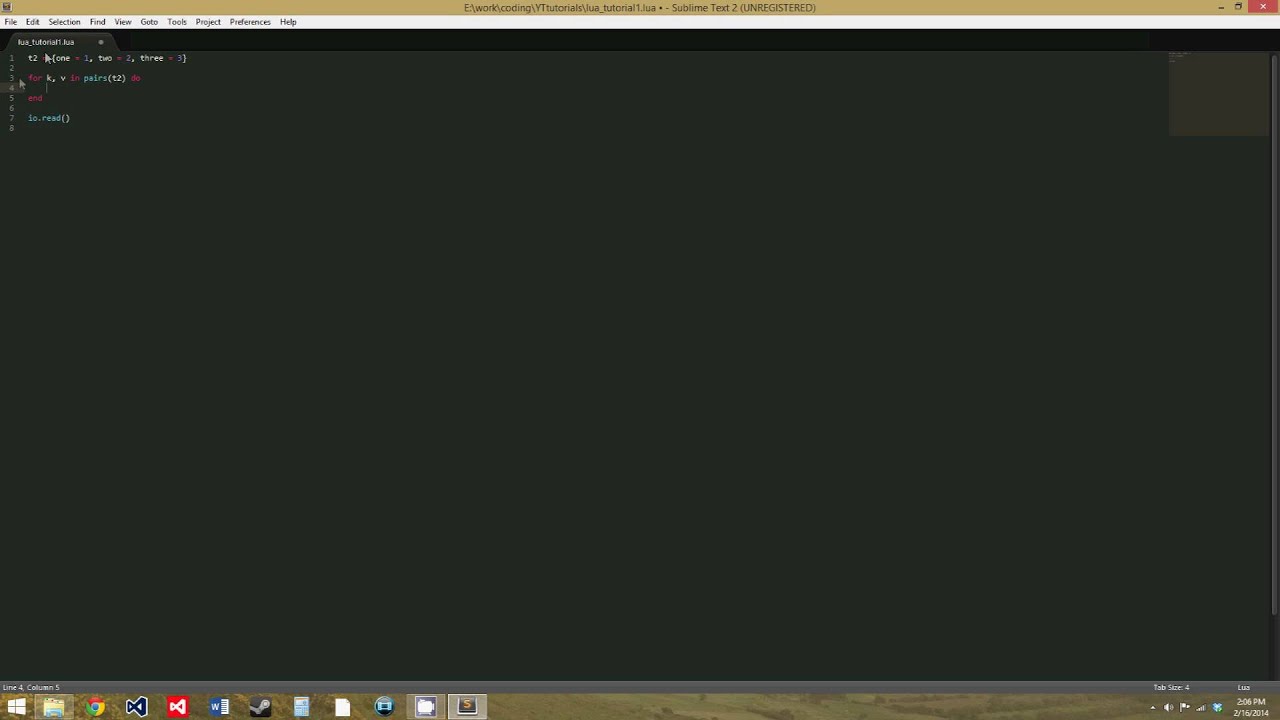 Lua Tutorial 10: The Generic For Loop
