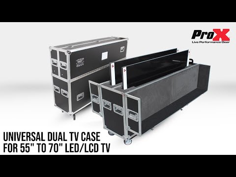 Universal TV Adjustable Flight Case for 55" 60" 65" and 70" LED LCD Plasma TV - XS-LCD5570WX2