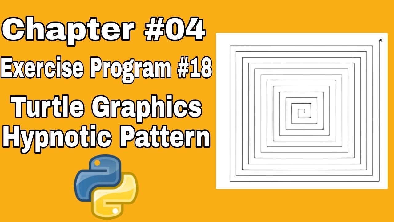 Starting Out With Python Chapter 4 Exercise Program 18  Draw Hypnotic Pattern Using Python Turtle