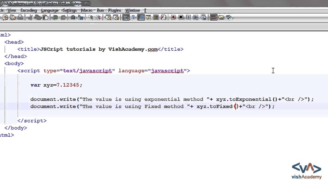 JavaScript methods for Number Object -- JavaScript in Hindi