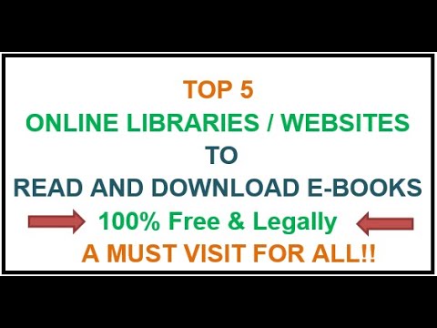 Top 5 Online Libraries / Websites to read and download e-books for free.