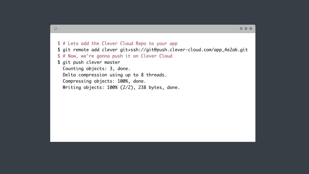 git push clever cloud