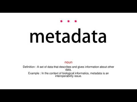 How to pronounce metadata - Vocab Today