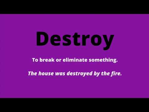 Learn English Vocabulary - Destroy