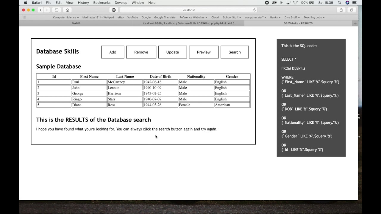 Database - Computer Science - Option A
